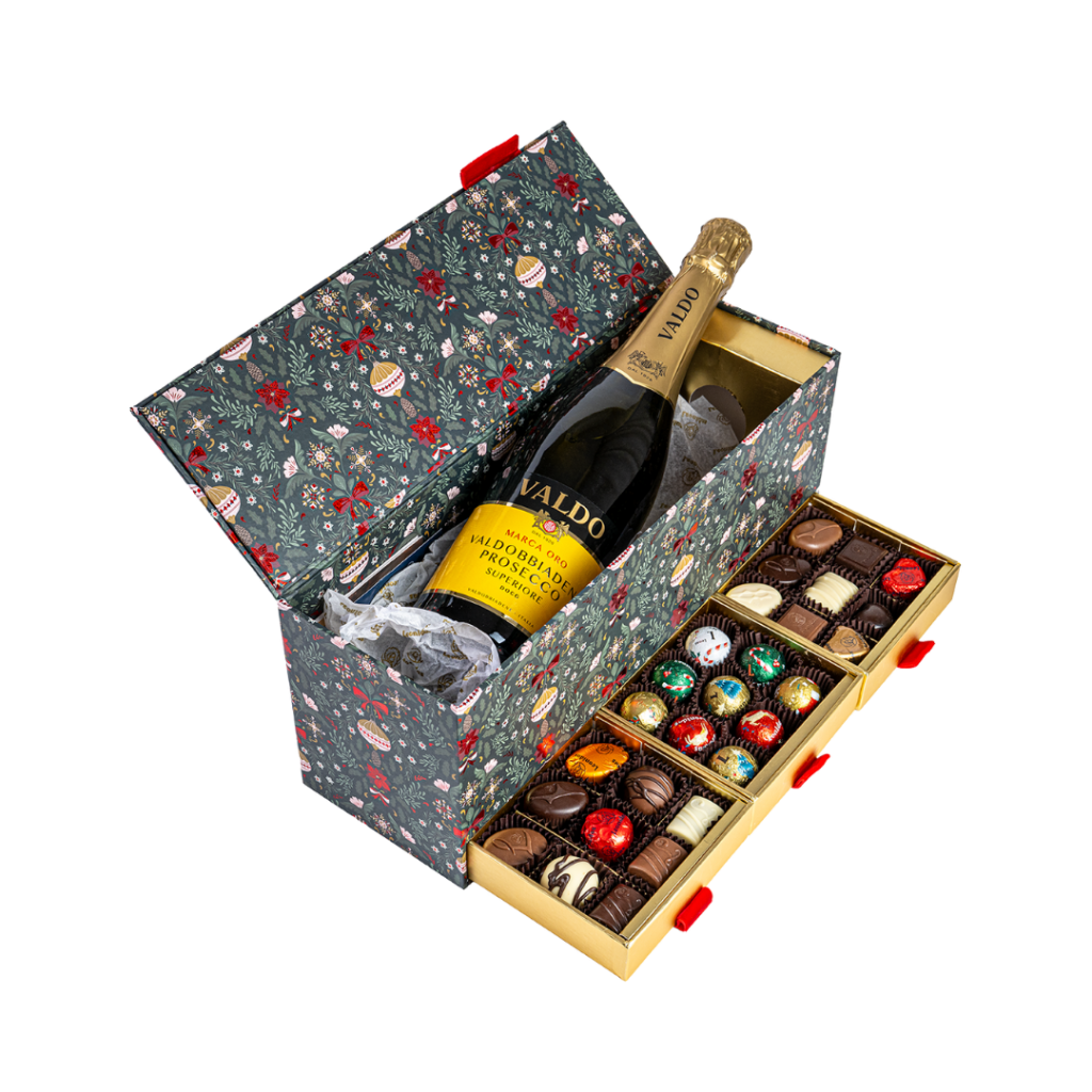 Choco & Wine Green Noel & Prosecco Sgr | Leonidas - Ciocolată Belgiană